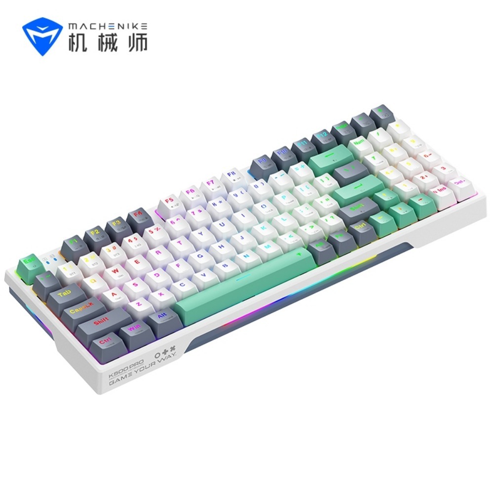 Machenike K500 Pro Gasket Mount Gaming Keyboard, Tri-Mode Wired ...