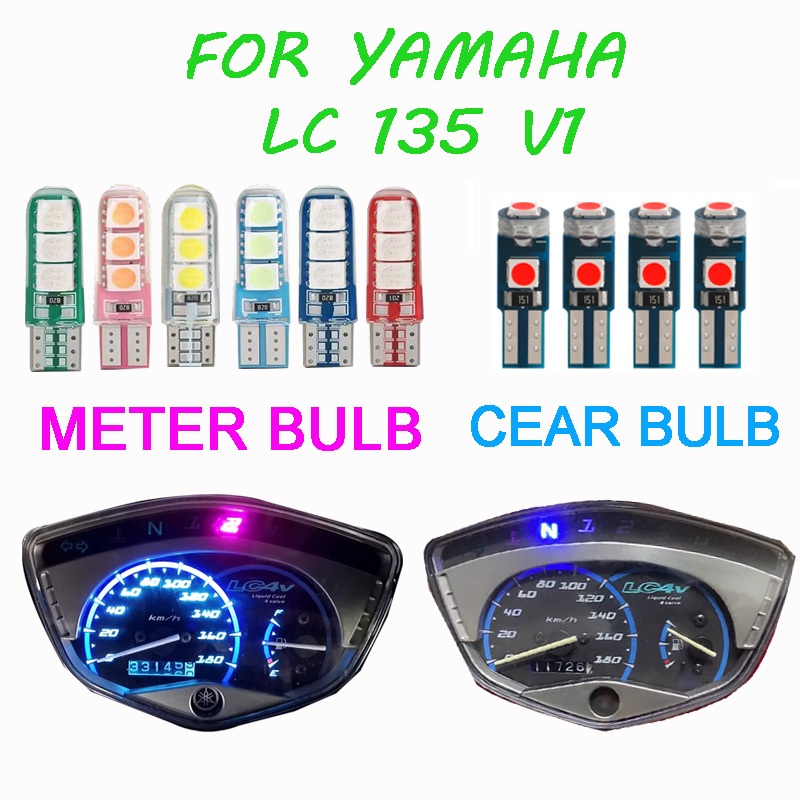 FOR YAMAHA LC 135 V1 Motosikal METER LED BULB GEAR Tukar Lampu Led ...