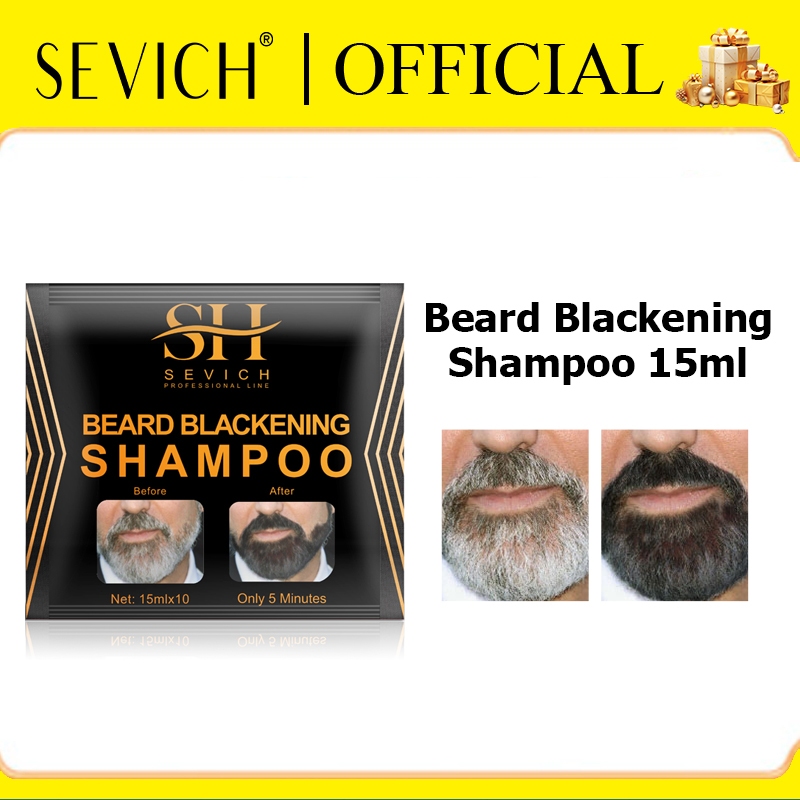 SEVICH Beard Blackening Shampoo Men's Beard Dye Black Natural Non ...