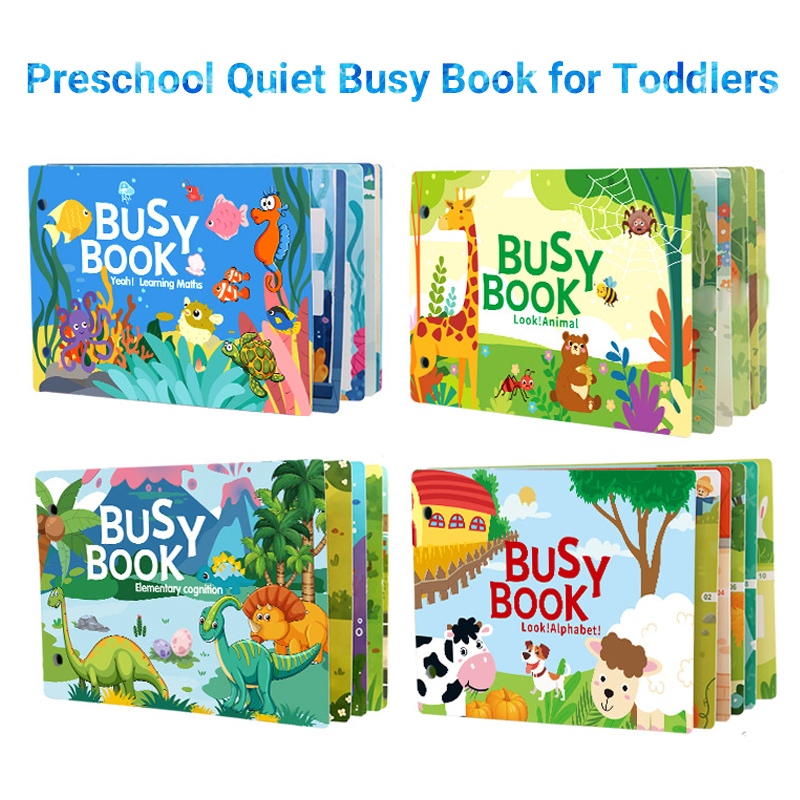 4Books/Set Preschool Quiet Busy Book for Toddlers 3+ Early Educational ...
