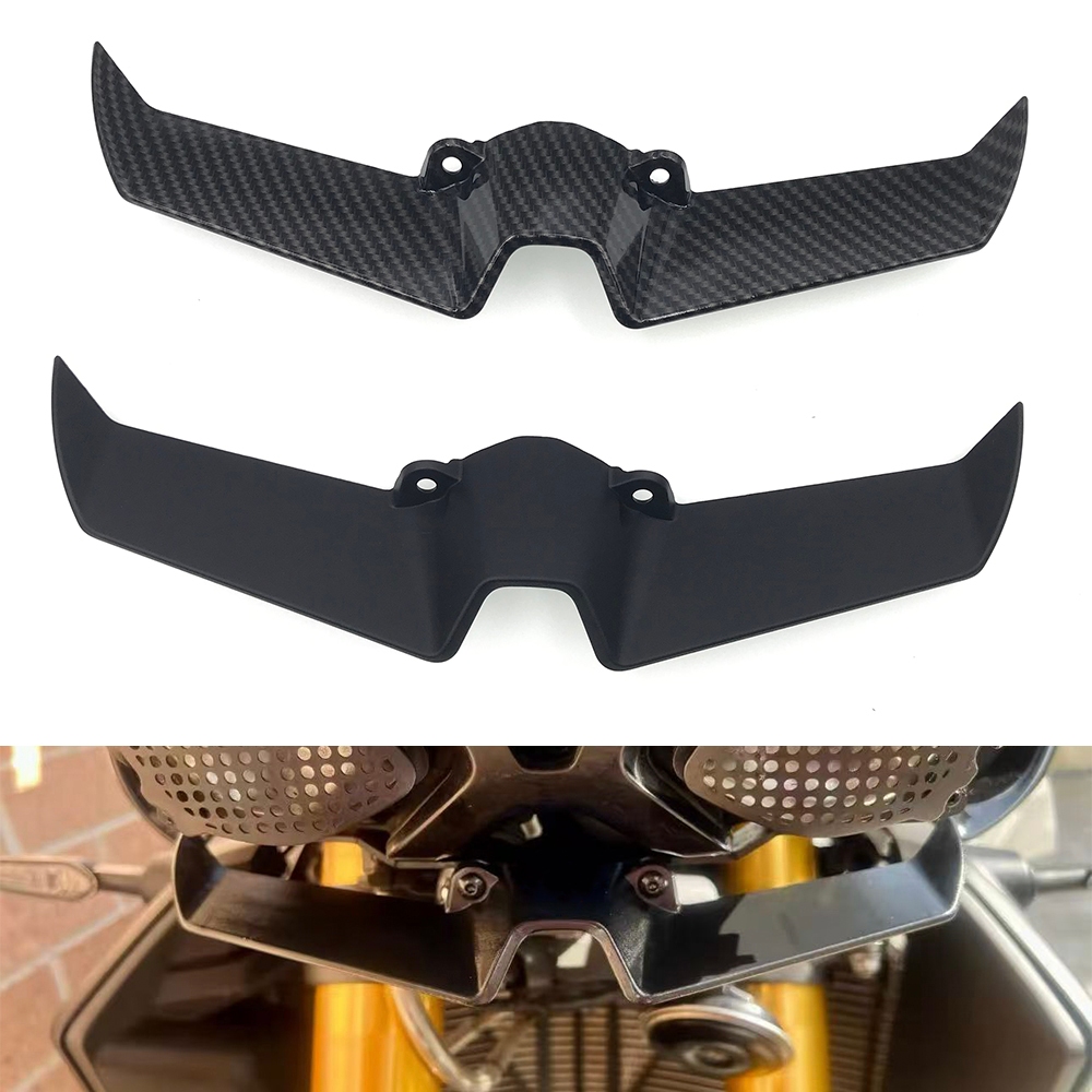 Motorcycle Fairing Aerodynamic Winglets Front Cover Carbon Fiber Style ...