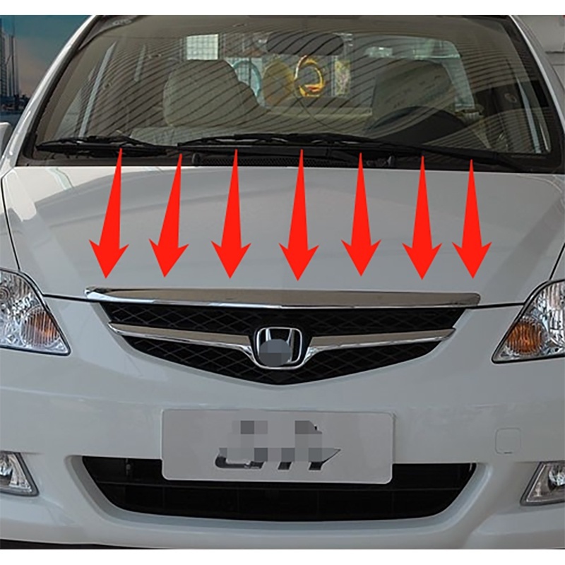 Auto Front Bumper Grille Chrome hood Moulding For HONDA CITY 2006 2007 ...
