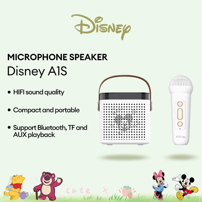 Disney A1S Wireless Microphone Speaker Set Compact Portable Outdoor ...