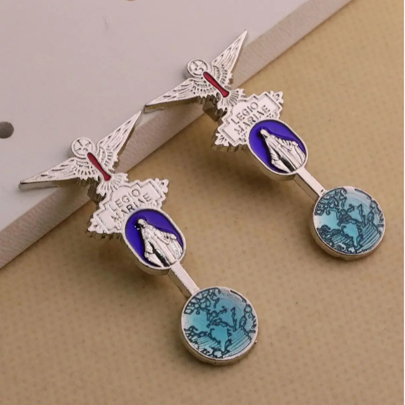 2Pcs Catholic Legio Mariae Brooches Holy Spirit Devotional Legion of ...