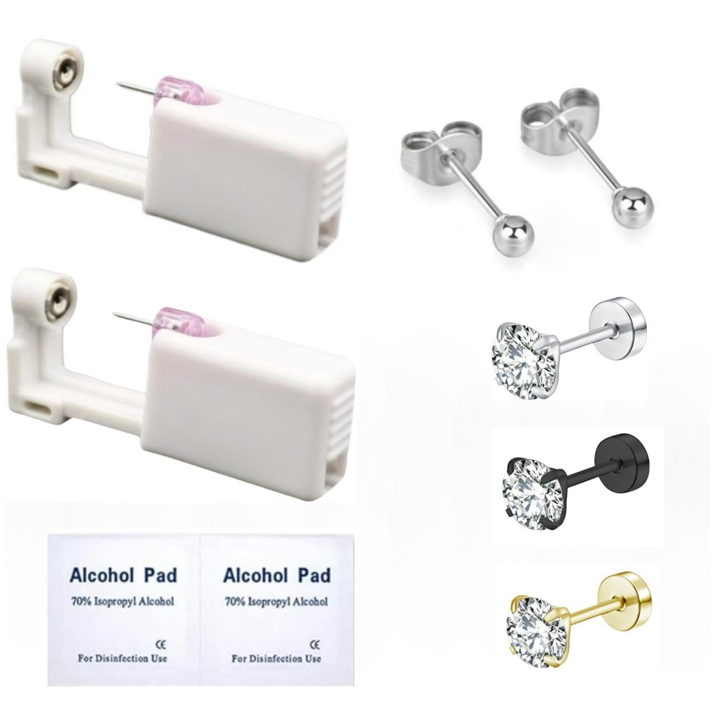 Second Generation Disposable Painless Pierced Ear Piercing Device Set ...