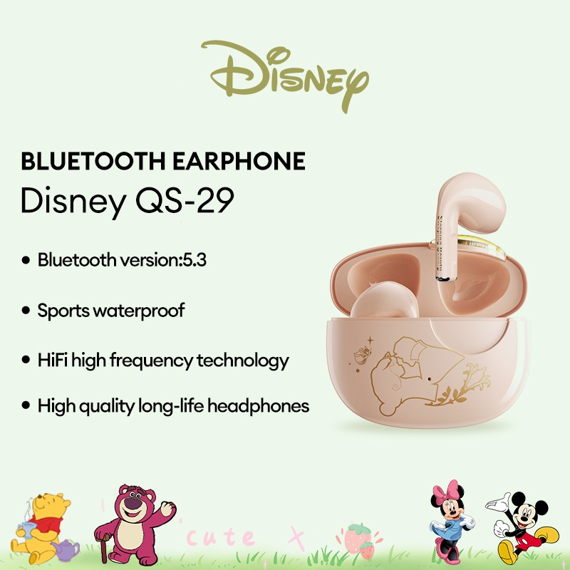 Disney QS-29 Bluetooth Earphones Wireless Earphone IPX5 Waterproof HIFI Stereo Smater Touch ...