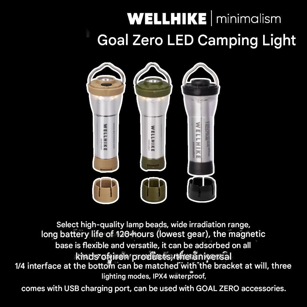 WELLHIKE GoalZero LED Camping Light with Magnetic Base and USB Charging Portable Flashlight for ...