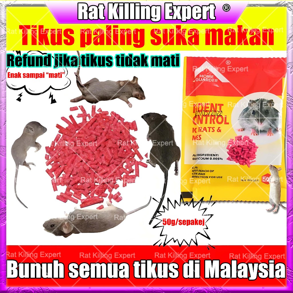 [Tikus mati di luar rumah] 50g racun tikus paling kuat 100% valid rat ...
