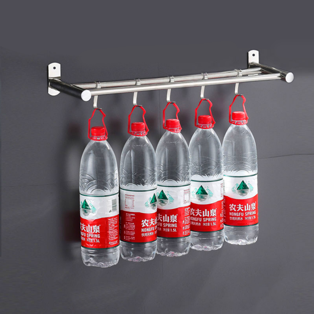 L40-70CM Stainless Steel Wall Mounted Single Rail Pole Towel Rack ...