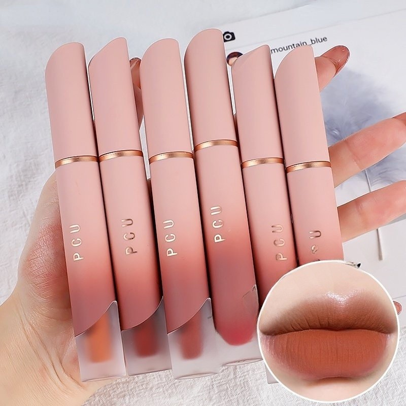 6 Colors Velvet Matte Lip Glaze Lip Cheek Dual-use Waterproof ...