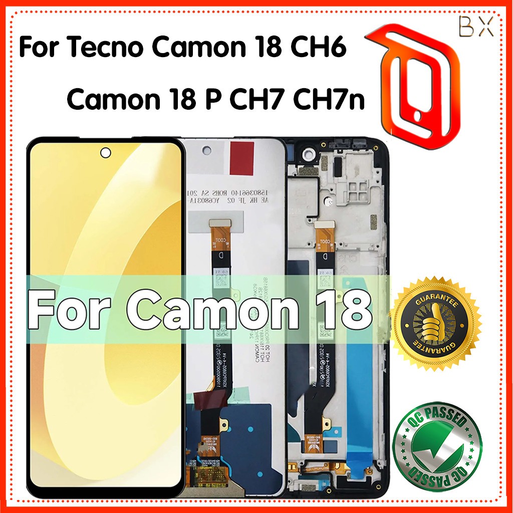 For Tecno Camon 18 CH7 CH7n LCD Display Touch Screen Digitizer Assembly ...