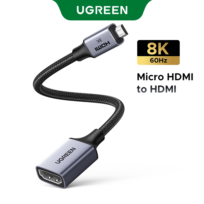 UGREEN HDR 3D 8K@60Hz Micro HDMI Nylon Braided Extension Cable for ...