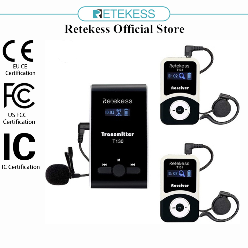 Retekess T130 50m Wireless Tour Guide System Multichannel Church ...