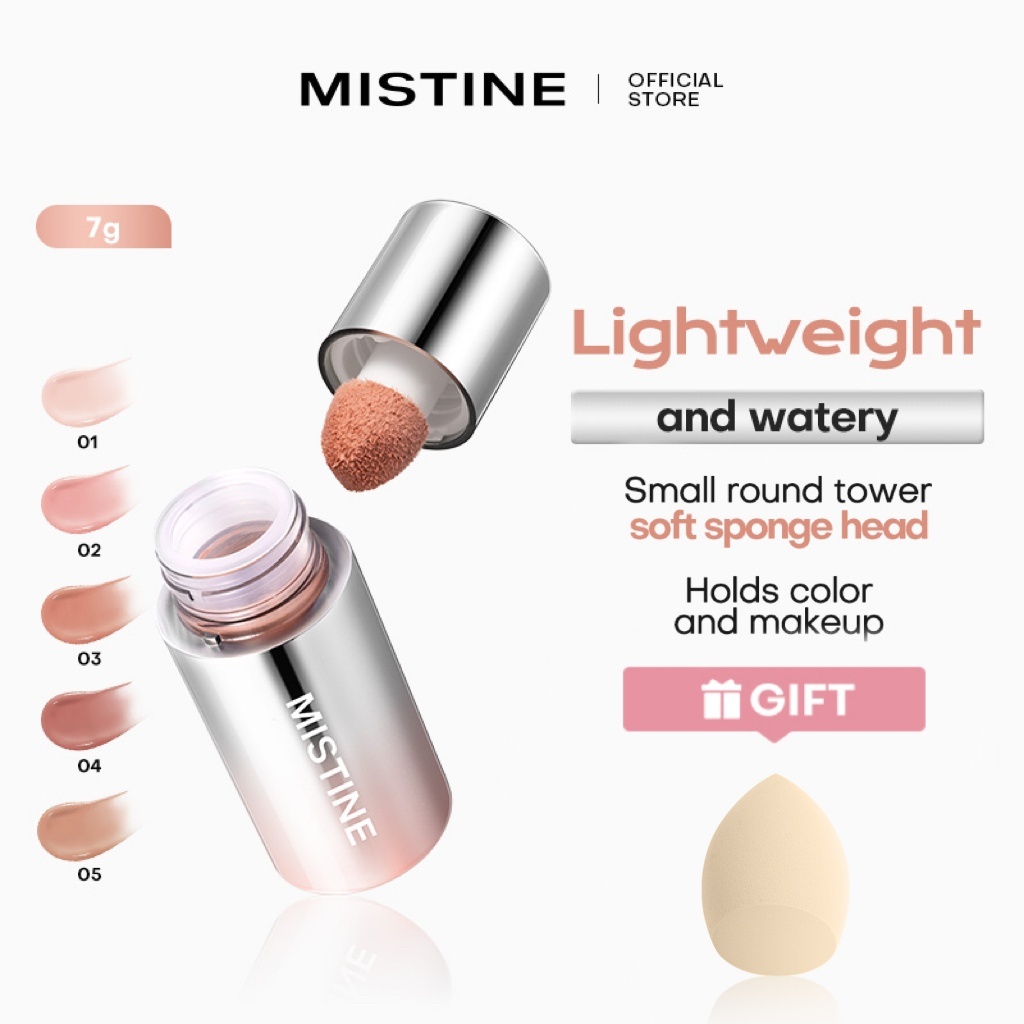 MISTINE blush Multi-Use Watery Blush Stick High pigment Long-lasting blush Thai Milk Curry Blush ...
