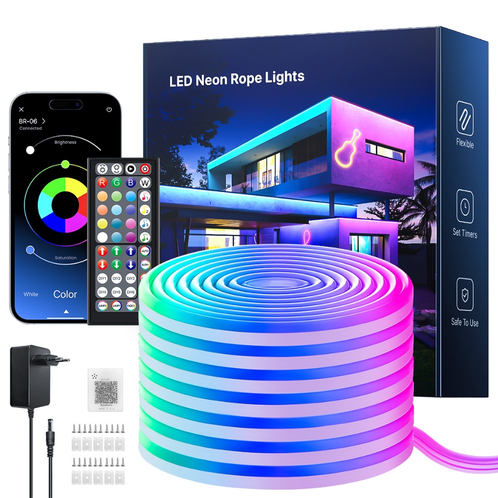 Neon Light Smart LED Neon Lamp RGB Decorative Light Strip Waterproof ...