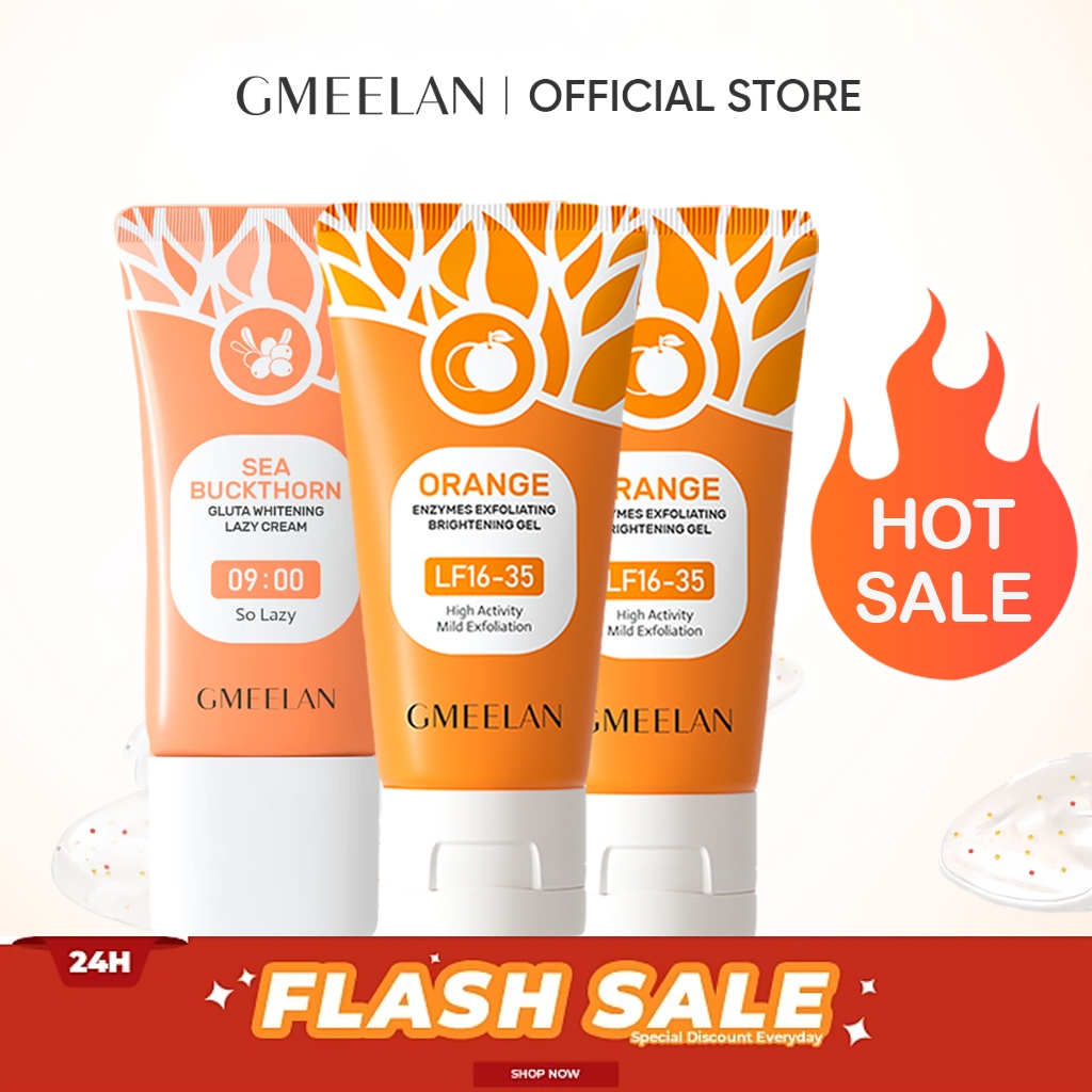 GMEELAN Orange Exfoliate Brightening Gel Exfoliates Face Scrub Muka ...