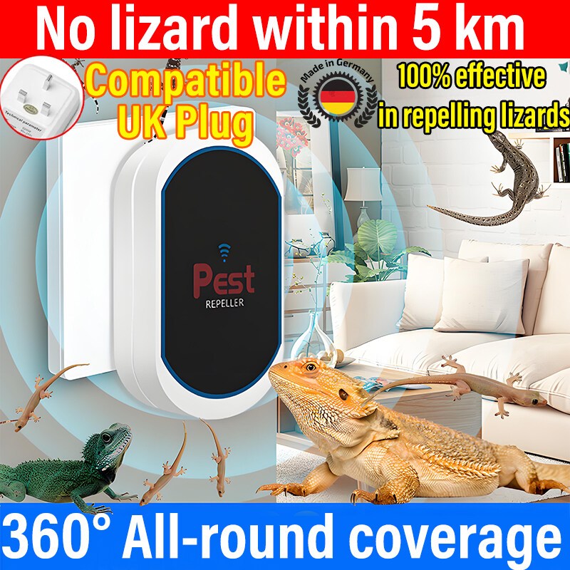 100 years without geckos Lizard Repellent Ultrasonic Safe and radiation ...