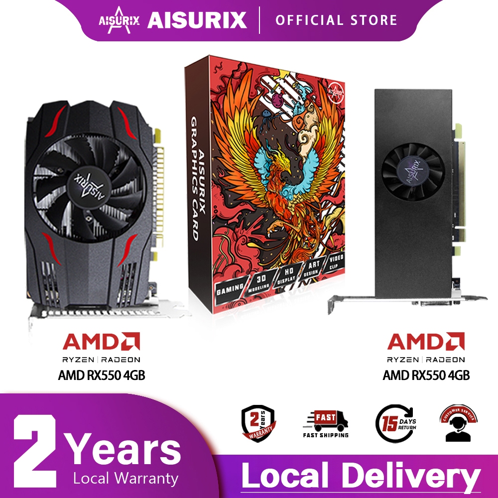 AISURIX RX550 4GB Graphics Card SFF Computer GPU Video Card | Shopee ...