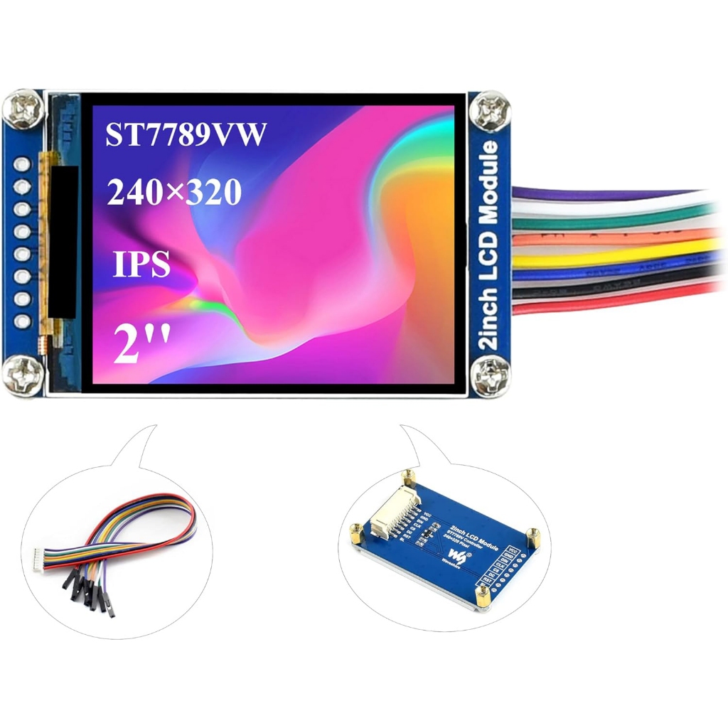 2inch SPI LCD Display Module Screen Compatible With RasPi RPI Raspberry Pi Zero 2 W 3 4 5 ...