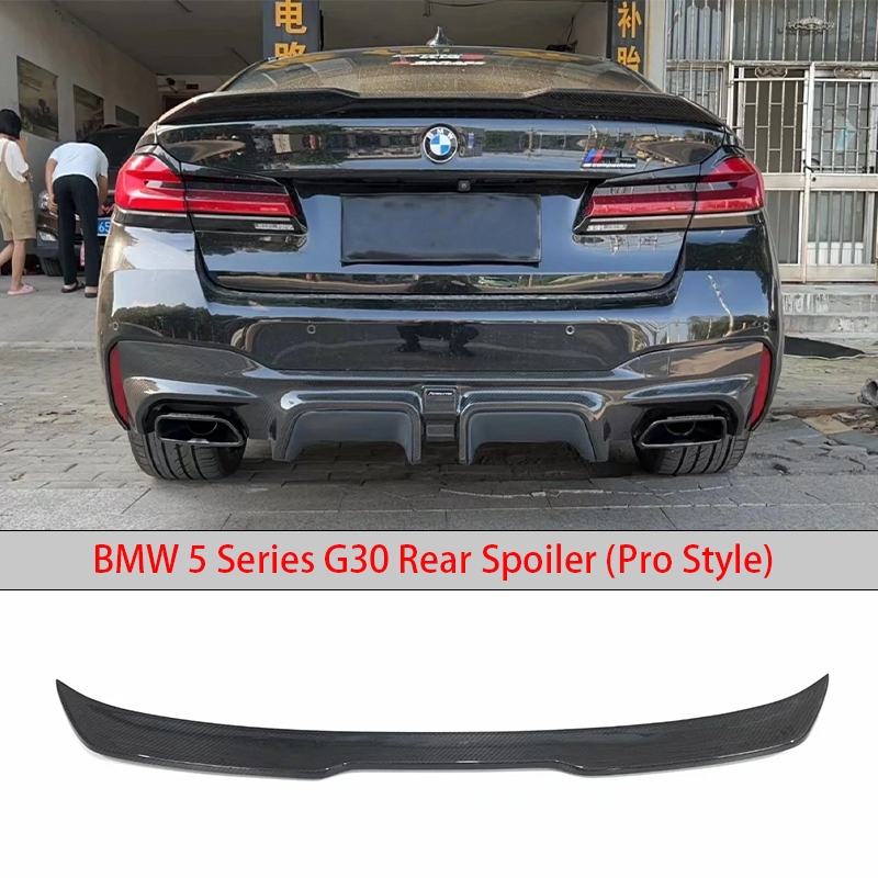 BMW G30 Pro Style Carbon Fiber Rear Spoiler 2017-2022 | Real CF | 3D ...