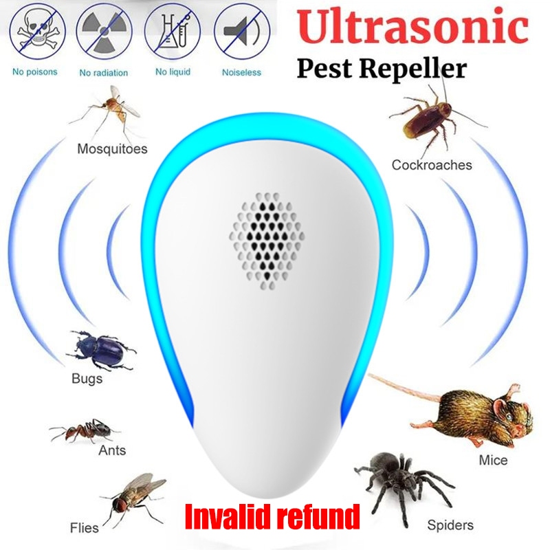 Powerful radio wave Ultrasonic rat repellent 720° full coverage repels ...