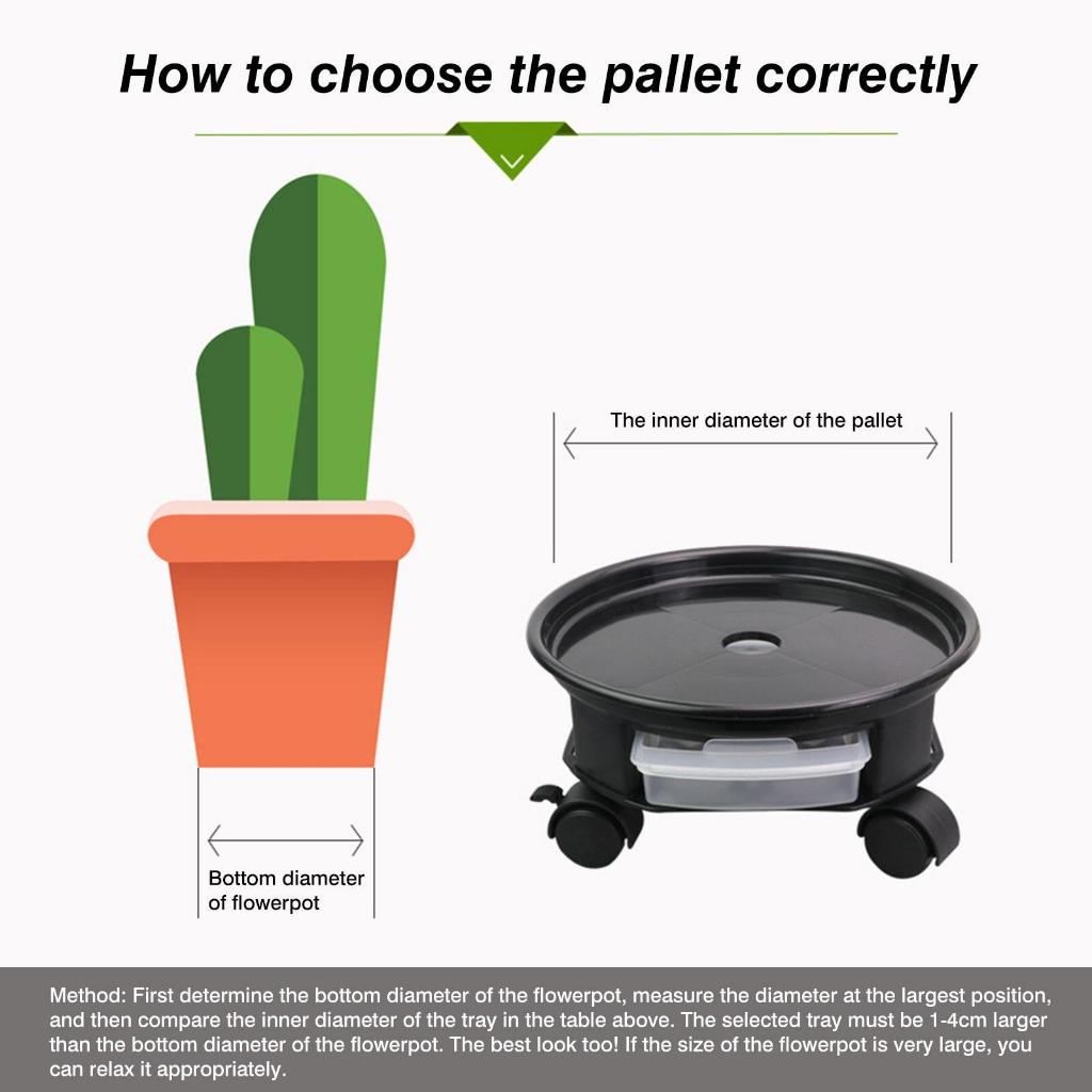 ARREBUL Plant Stand Base, Flower Pot Mover Movable Flower Plant Pot ...