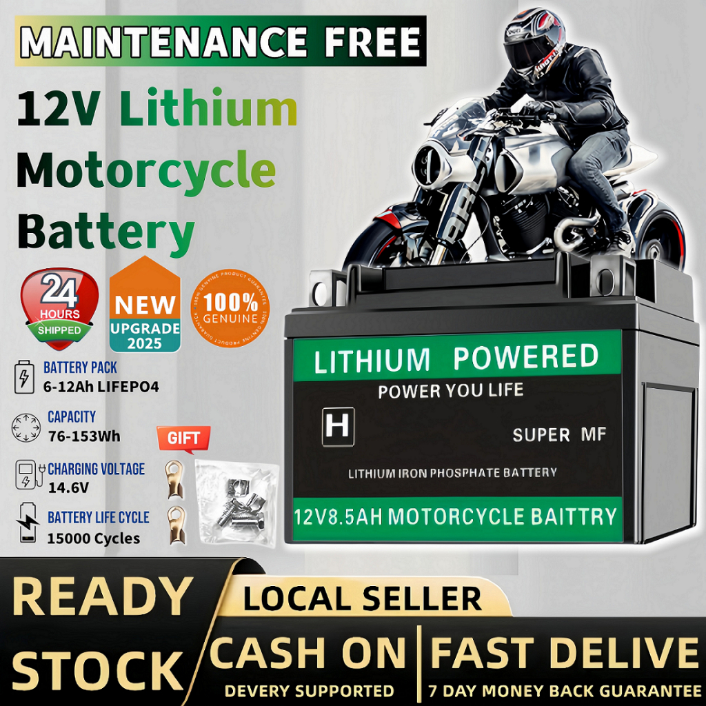 【🇲🇾Ready Stock】12V LITHIUM BATTERY For Motorcycle / Motor Bateri ...