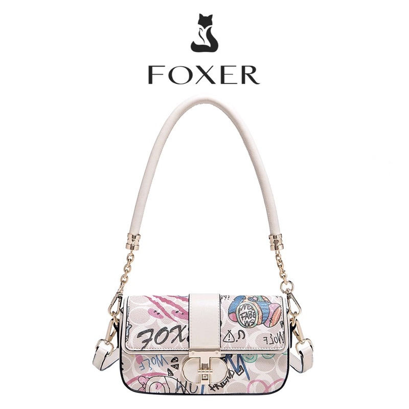FOXER Women's Shoulder Bag Fashion Graffiti Print Crossbody Bag Women's ...