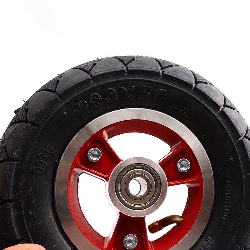 8 Inch Inflation Wheel 200x50 Inner Tube Outer Tire With Bearings Hub ...