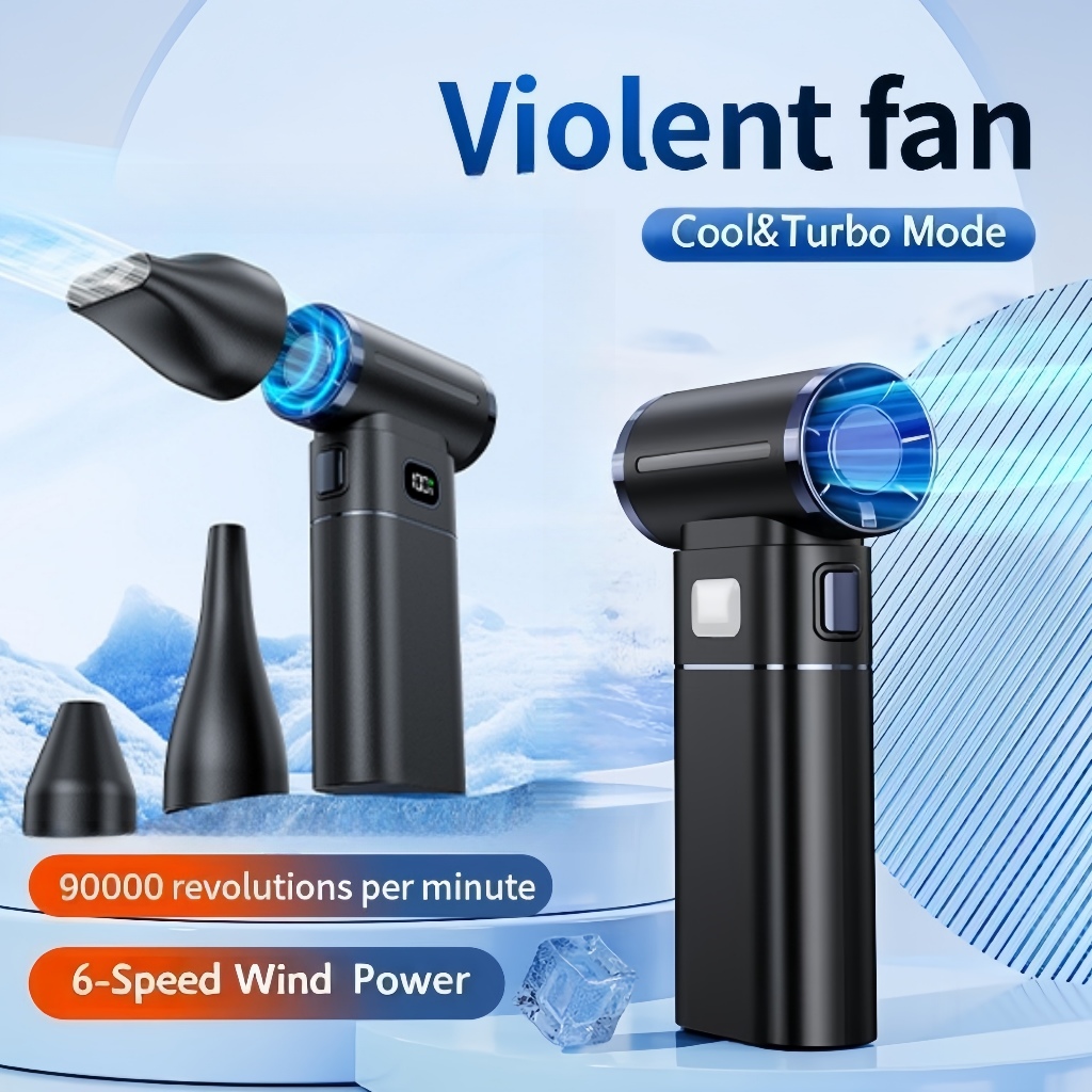 HyperForce Handheld Fan | 90,000RPM Turbo Dual-Mode (Cooling/Dusting ...