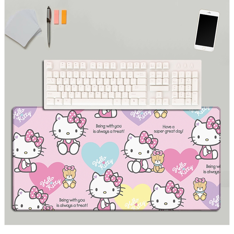 Cute Cartoon hello kitty hello kitty Mouse Pad Oversized Pink Anti-slip ...