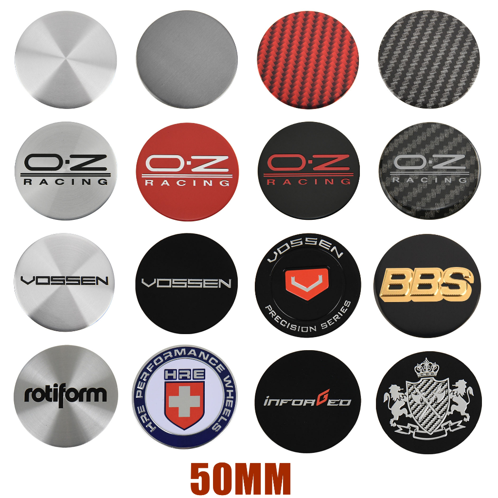 50MM Car Racing Wheel Center Emblem OZ VOSSEN INFORGED GR TRD RALLIART ...