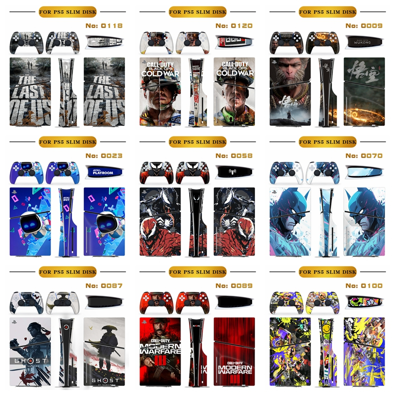 35 Colors Skin Sticker Compatible with Sony Playstation 5 Slim Disc ...
