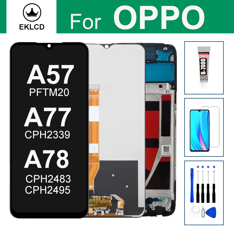 Top Quality LCD For OPPO A57 A77 A78 A58 5G CPH2339 CPH2483 CPH2495 ...