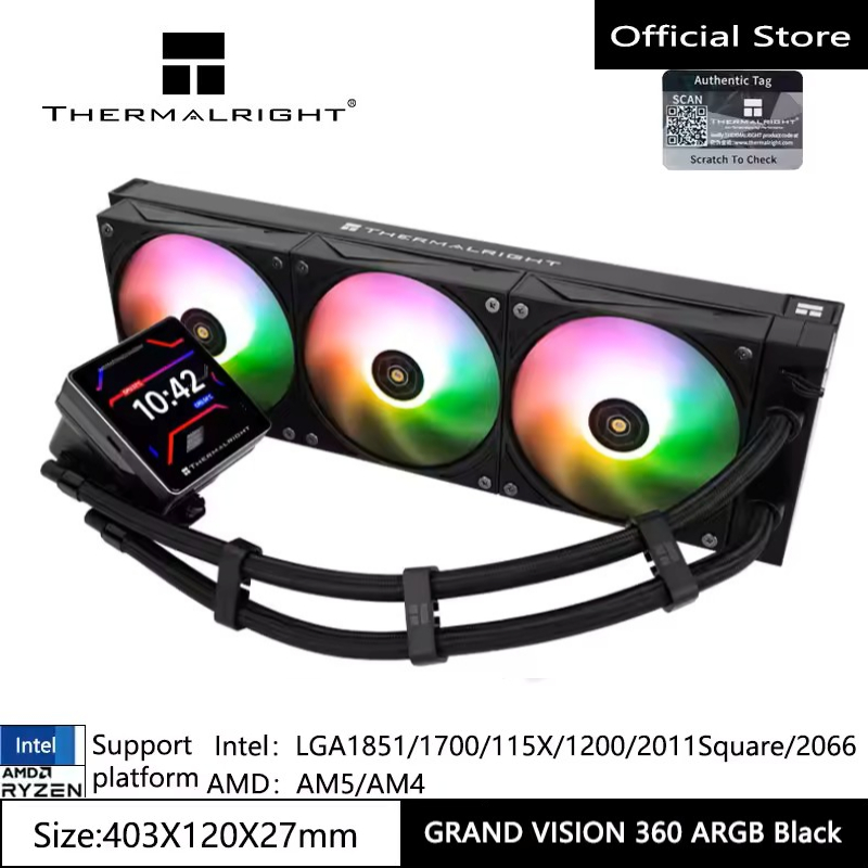 Thermalright GRAND VISION 360 ARGB water cold radiator 3.4 inches LCD ...