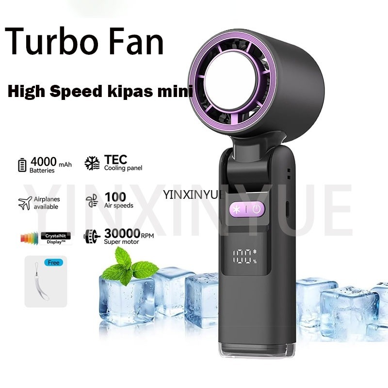 2025 New Portable Mini Turbo Jet Fan Rechargeable Handheld Fan 100 ...