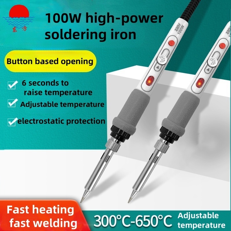 100W high-power soldering iron with adjustable temperature | Shopee ...