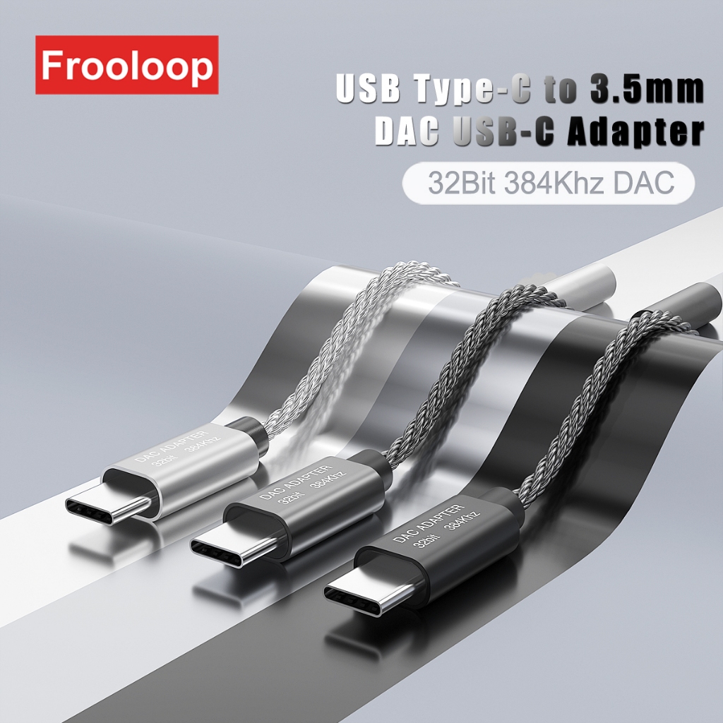 DAC USB C to 3.5mm Audio Aux Type C Adapter ALC5686 Chip 32Bit 384KHz ...