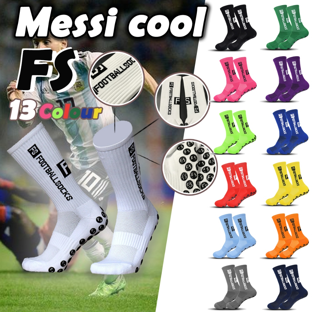 New Style Men Women Anti-slip Round Silicone FS Football Socks | Shopee ...