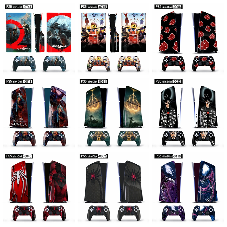 50 Colors Skin Sticker Compatible with Sony Playstation 5 Slim Disc ...