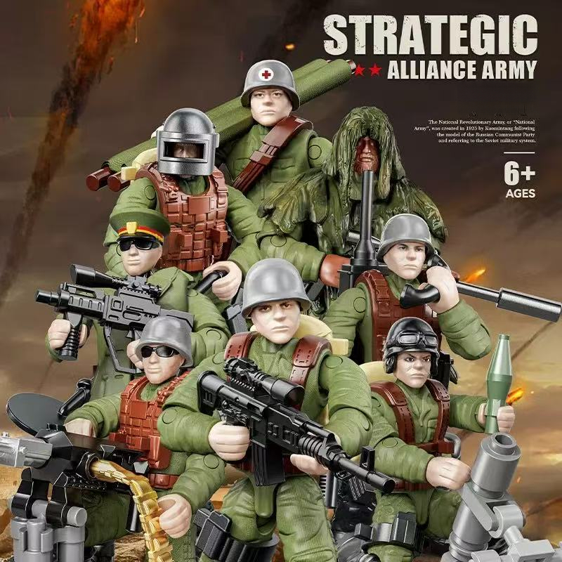8 Pack Military Soldier Model Kit - Special Forces Action Figures with ...