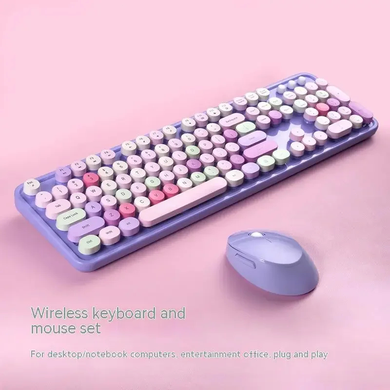 Sweet Wireless Keyboard and Mouse Set for Girls Office Typing ...