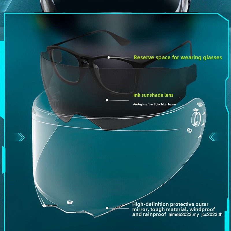 Motorcycle Helmet With DOT+CCC Dual Certification Four Seasons Unisex ...