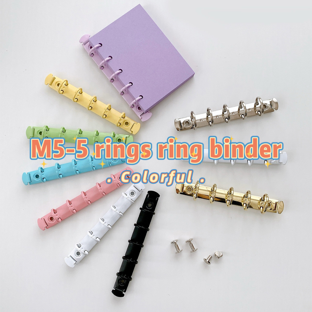 M5 Size 5 Rings Knock Down Removable Loose Leaf Metal Ring Binder Ring ...