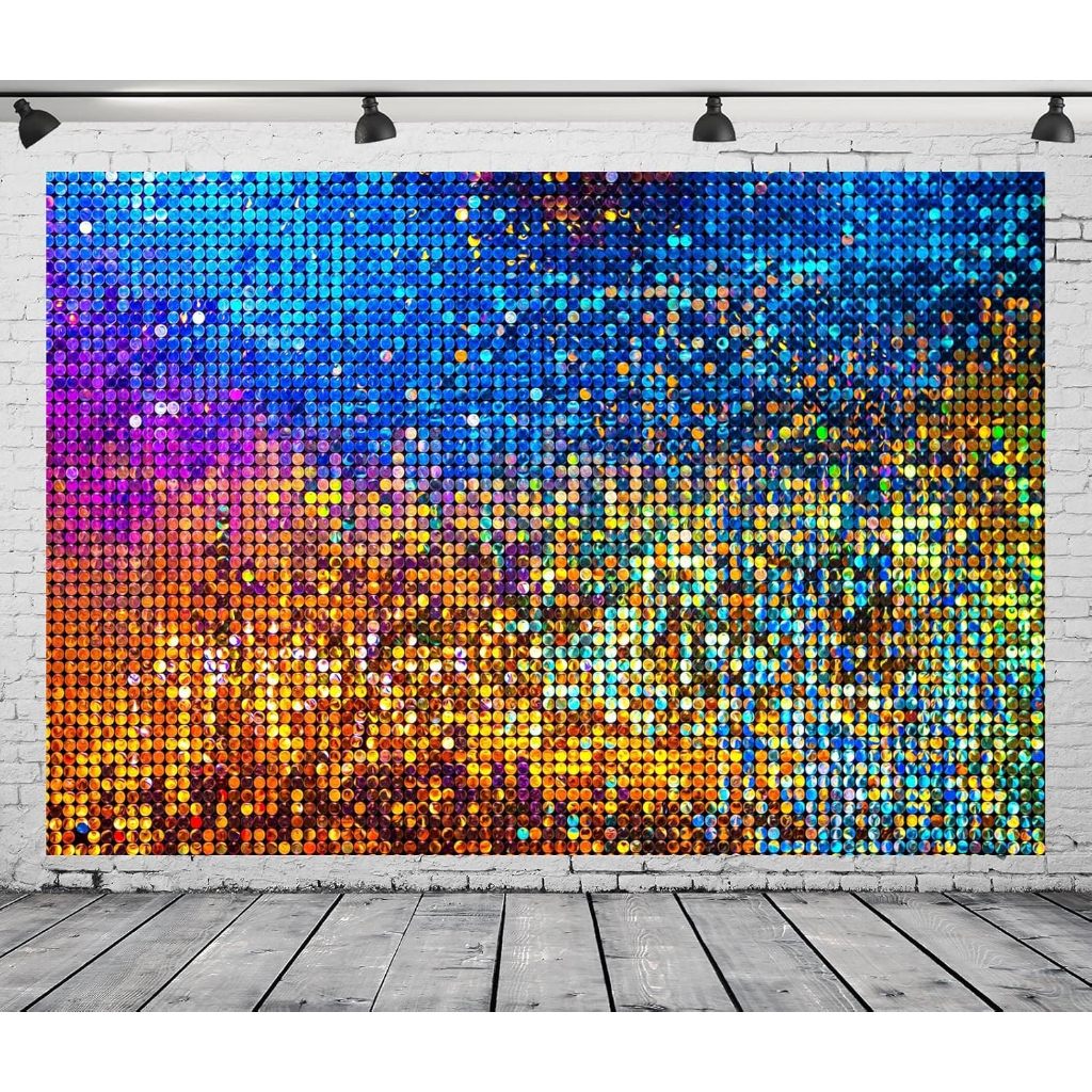 Abstract Glitter Disco Ball Photography Backdrop Colorful Glitter ...