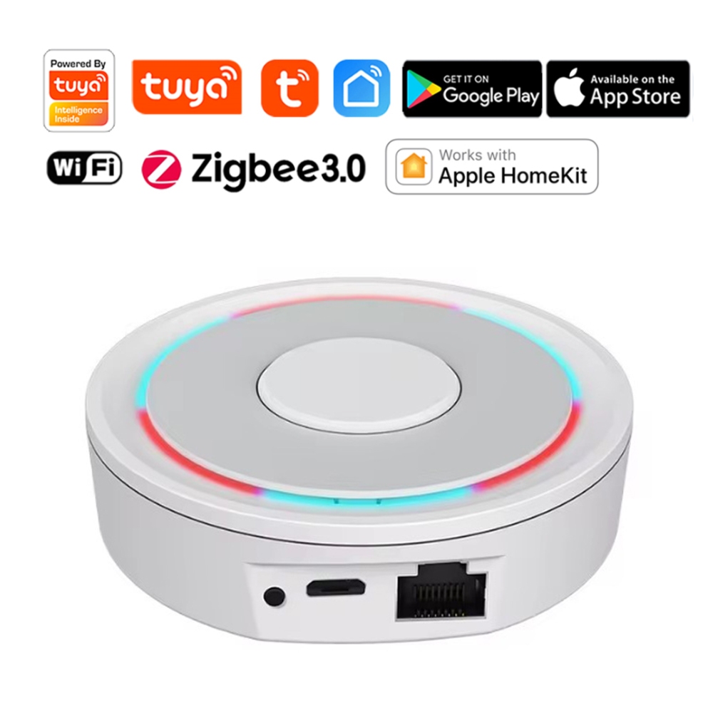 Tuya Smart Bluetooth SigMesh Zigbee 3.0 Multi-Mode Wired Gateway HUB ...