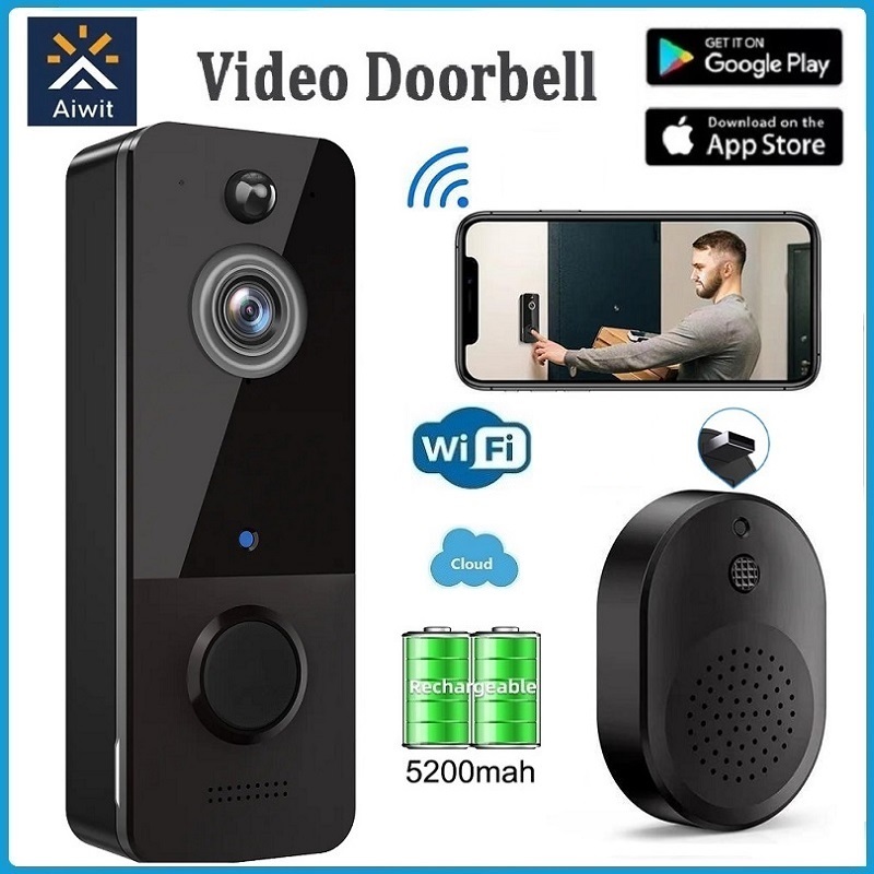 EKEN Smart Video Doorbell Camera WIFI 1080P Visual Intercom IP65 ...