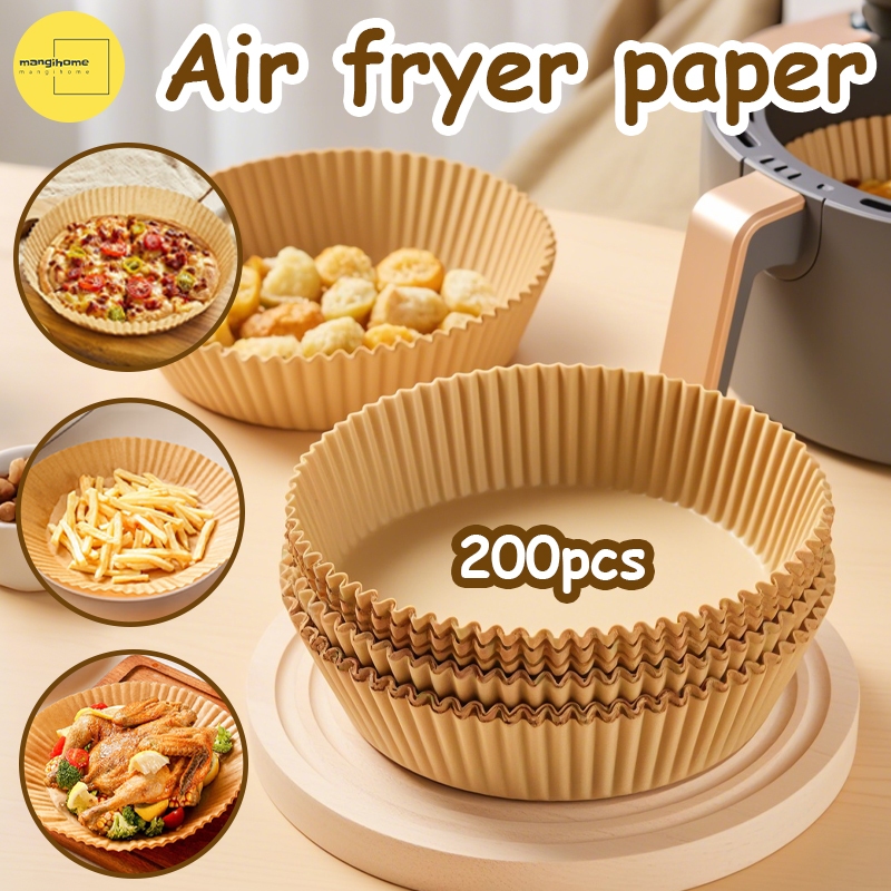 🍕🍕（200pcsFrying paper）Air fryer paper Food frying paper disposable oil ...