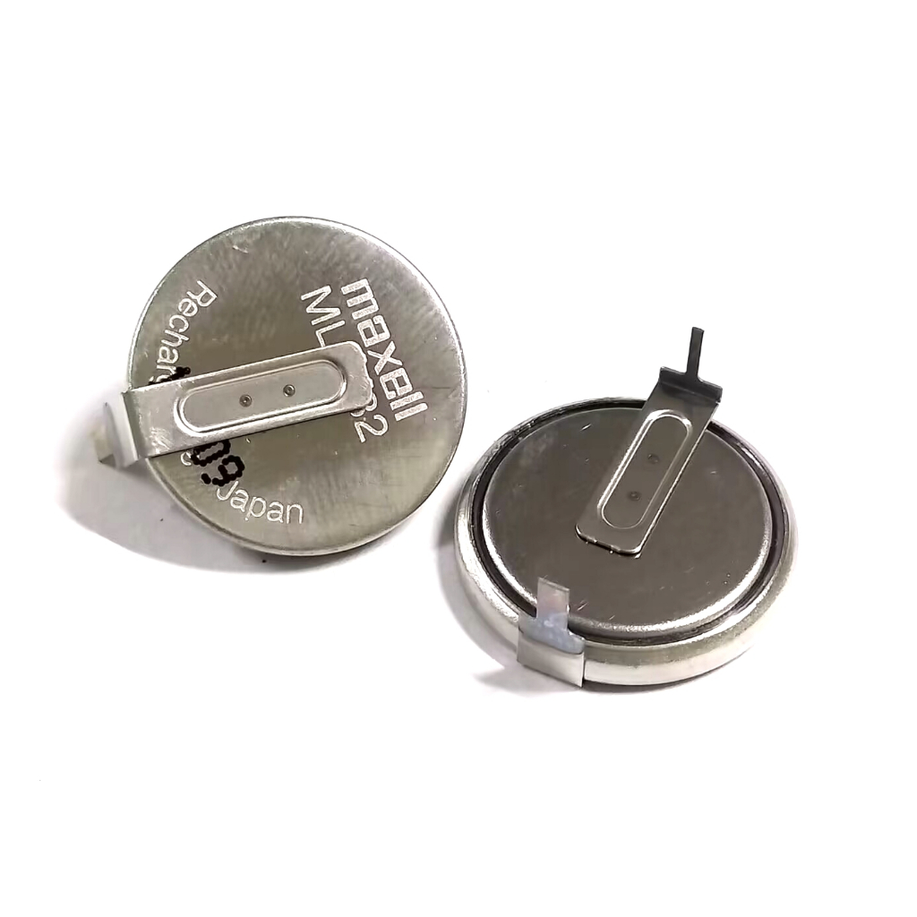 1PCS ML2032 lithium battery 3V rechargeable battery 65MAH with welding ...