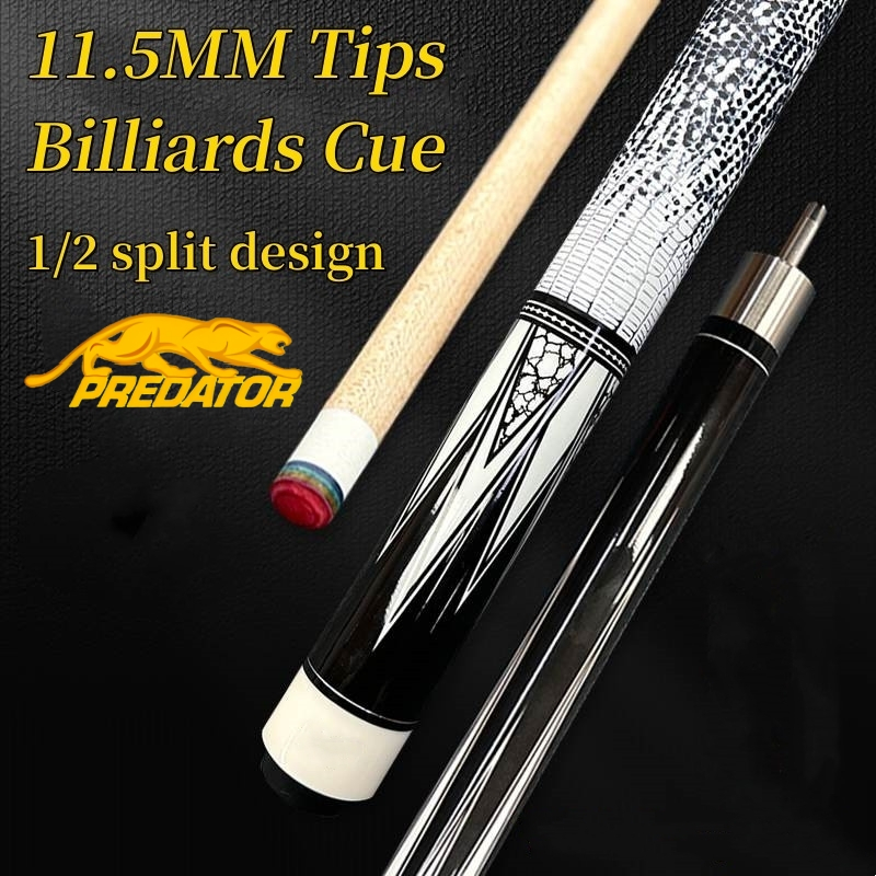 【PREDATOR】11.5mm Billiard Cue Stick 1/2 Split Black Eight Stick Cue ...